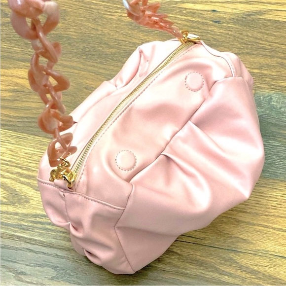 ASOS | Bags | Asos Pink Vegan Leather Shoulder Bag | Poshmark